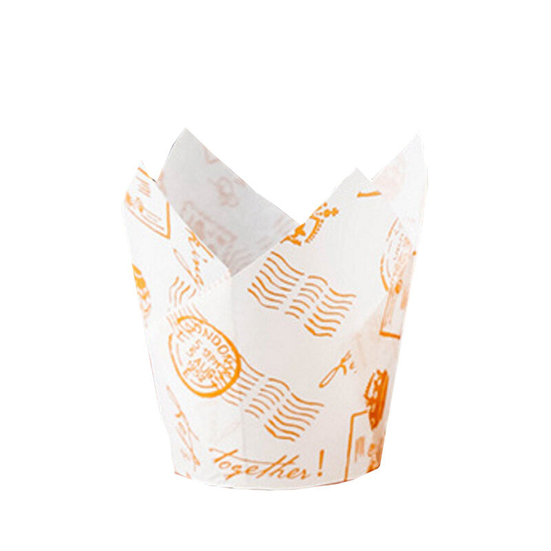 Английский тюльпан торт стаканчик с пламенем для выпечки домашнего антимасляного хлеба Димсам бумажный шелковый принт