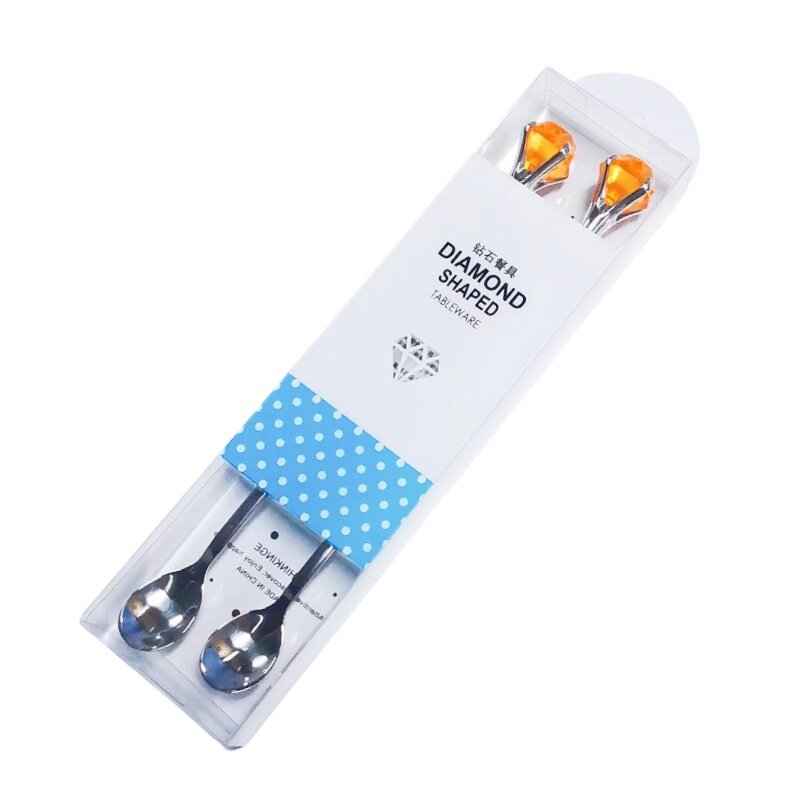 Трансграничная Алмазная ложка для смешивания длиной 22 см креативная ложка для чая с молоком акриловая ложка из