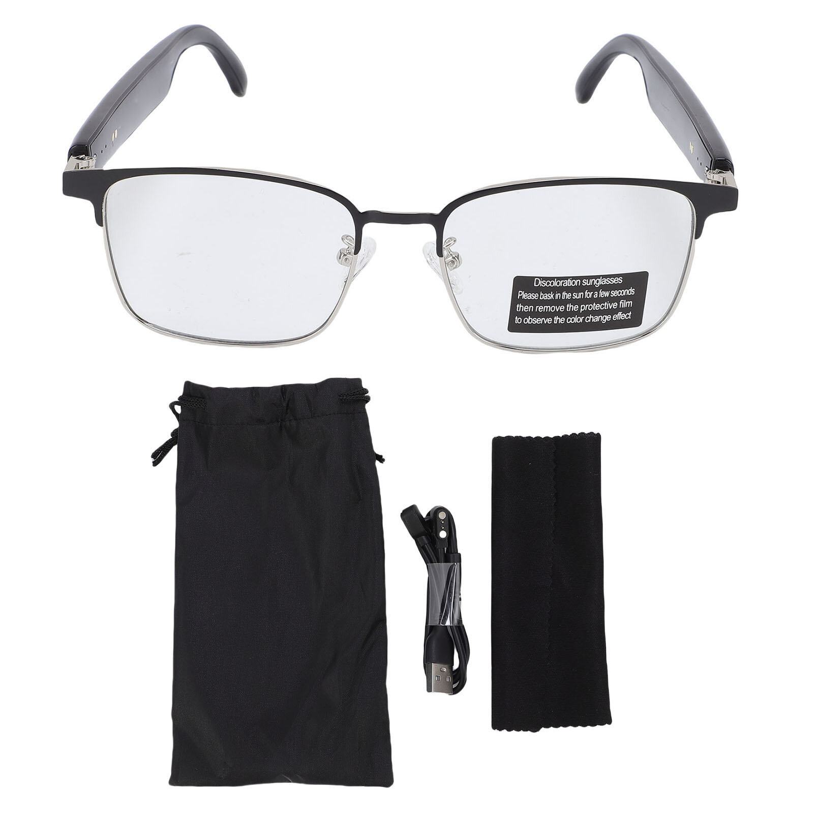 Умные очки с искусственным интеллектом и Bluetooth V5.4, поддержка 172 языков, беспроводные наушники-очки, защита от синего света, для прослушивания музыки, звонков, поездок, вождения, совещаний.