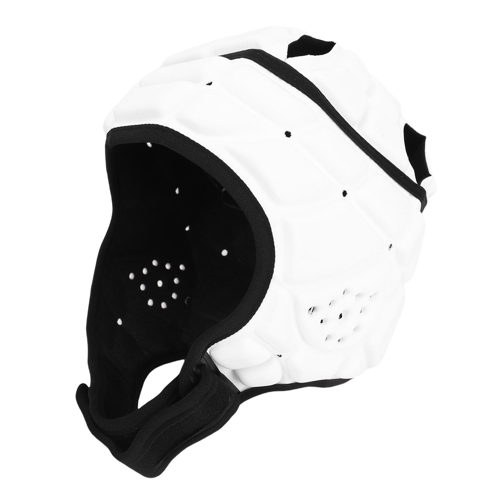 Мягкий защитный шлем для регби для детей, регулируемый, из ЭВА-губки, для американского футбола, белый, размер S.