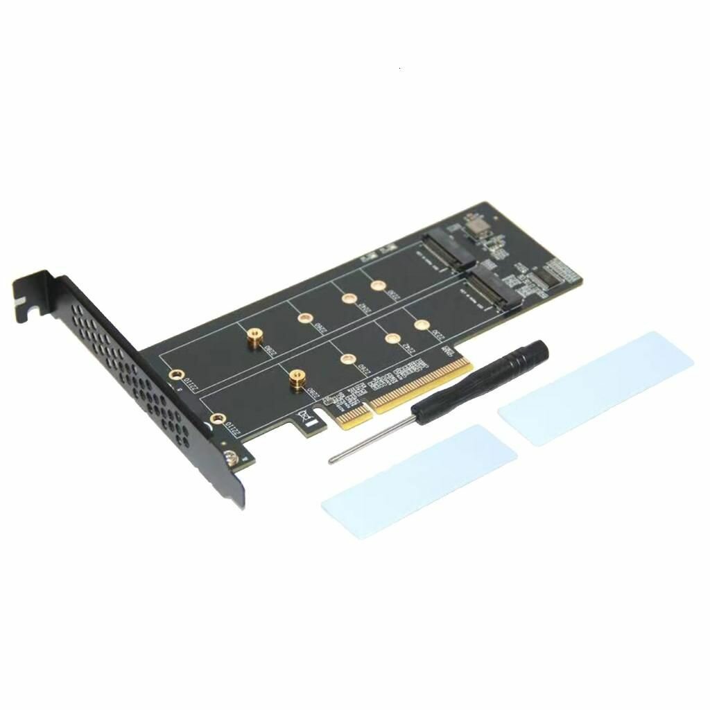 Адаптер PCIe X8 с двумя слотами M.2 NVMe M Key