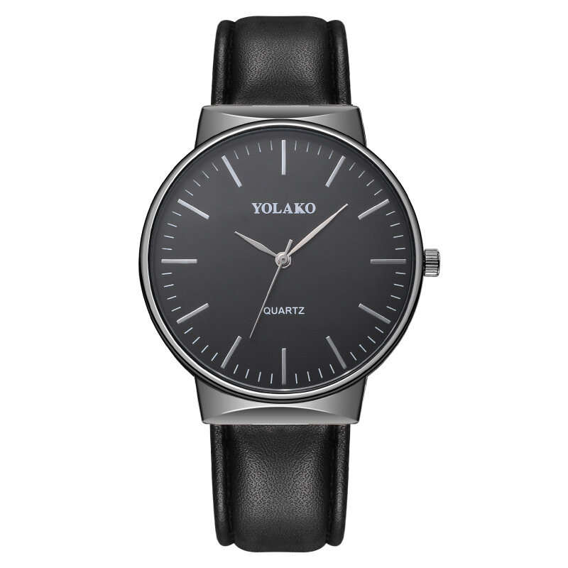 Style Мужские часы Модные трехглазые цифровые Кожаный ремешок