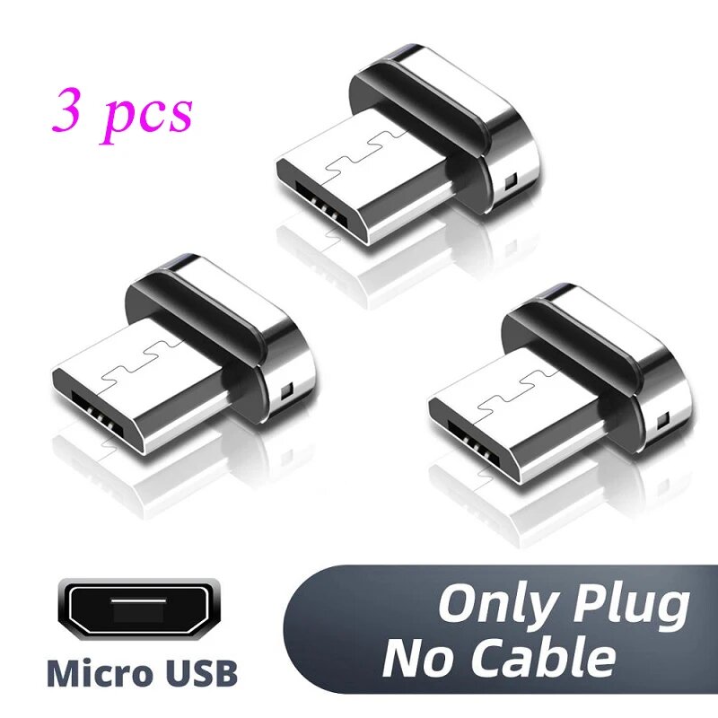 Магнитный кабель FONKEN 3A USB Магнитное зарядное устройство для телефона Шнур для передачи данных Кабель USB типа C Магнитный кабель для быстрой зарядки Провод для зарядки Micro USB 2m(6.6ft), for micro usb