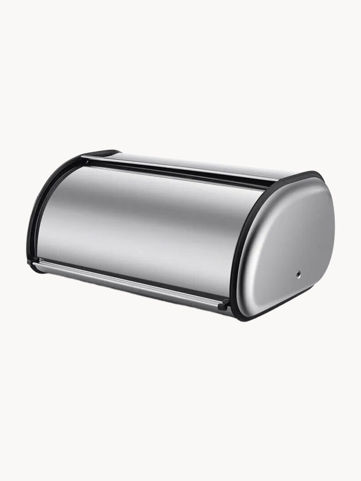 Хлебница "Серый металлик", нержавеющая сталь, с крышкой, длина 34 см