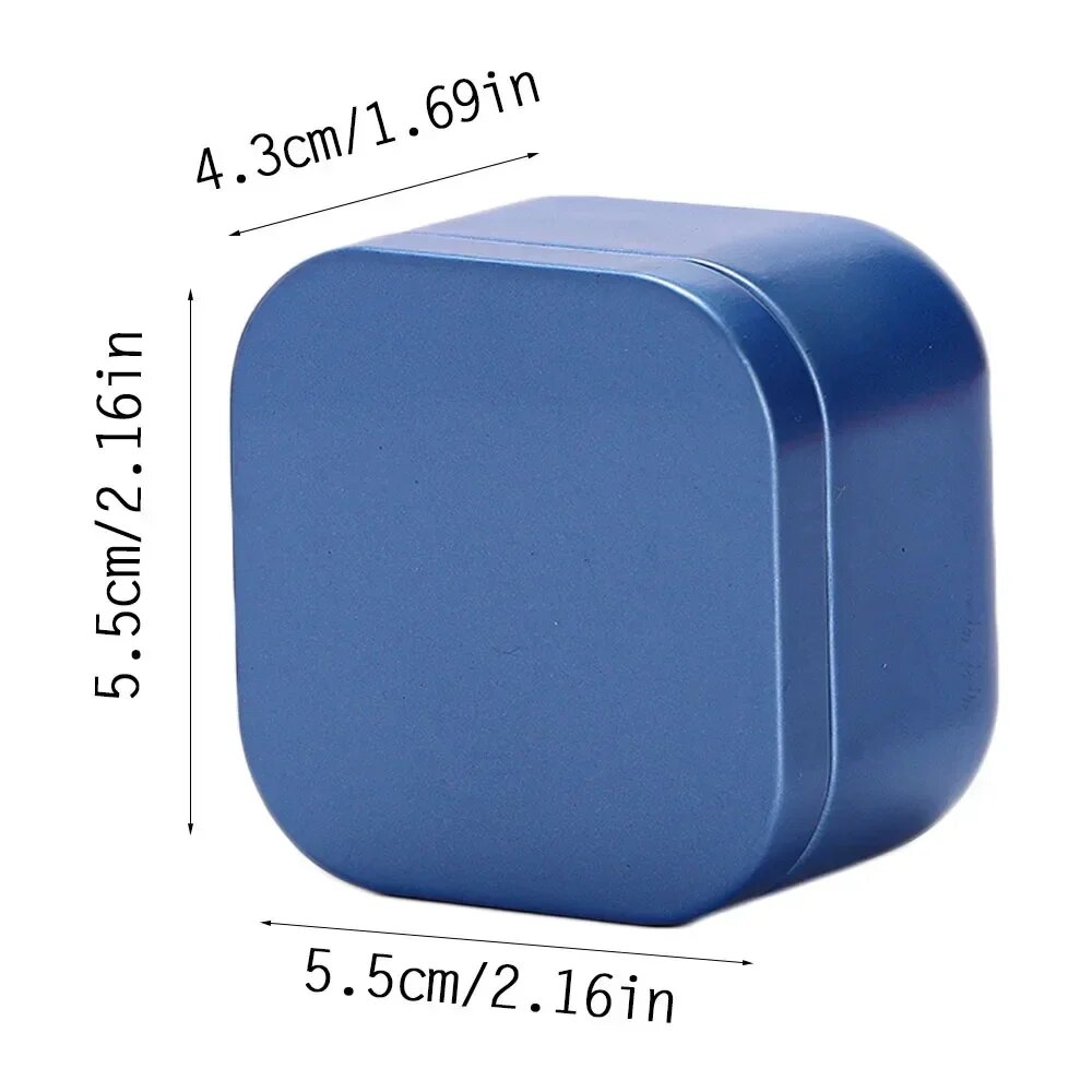Металлическая банка синяя D 5.5x5.5x4.3 см