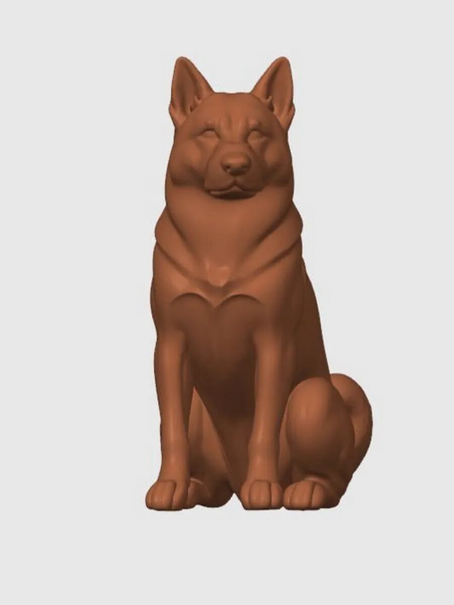 Ростовая статуэтка-Норвежская лосиная (10см, корич. металлик)