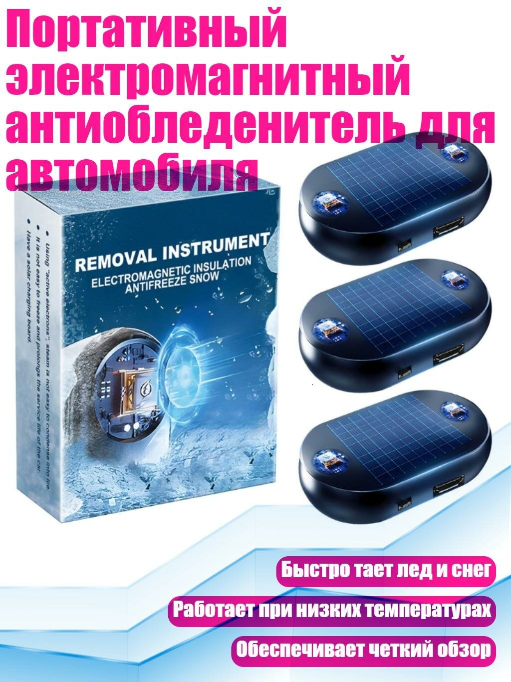 Портативный электромагнитный антиобледенитель для автомобиля, 3