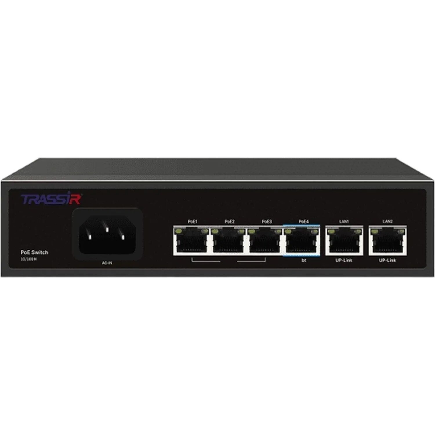 Коммутатор TRASSIR TR-NS1206-65-4PoE неуправляемый