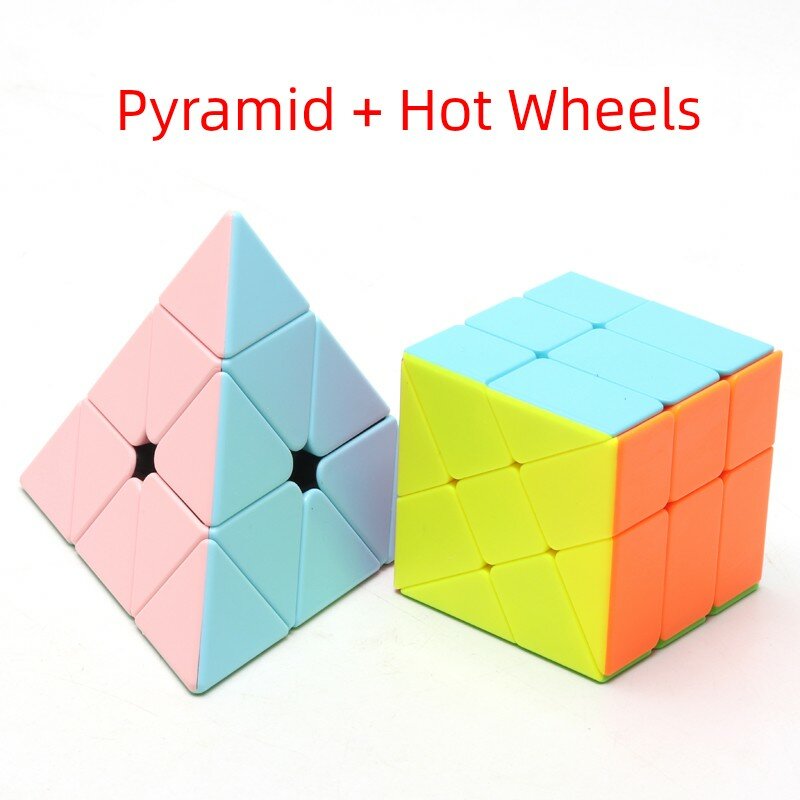 Макарон-пирамида — треугольный кубик Рубика, трехслойный, нерегулярной формы, однотонный, развивающая головоломка для