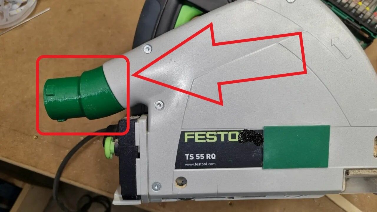 Пылеотвод на пилу Festool TS 55 под OSVAC