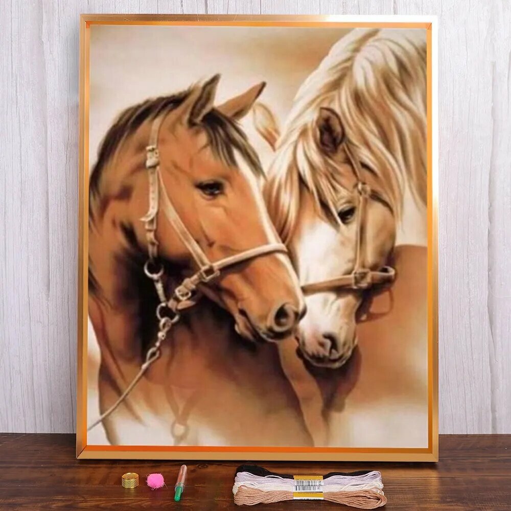 MEIAN Набор для вышивания,30x40CM,14CT, лошадь