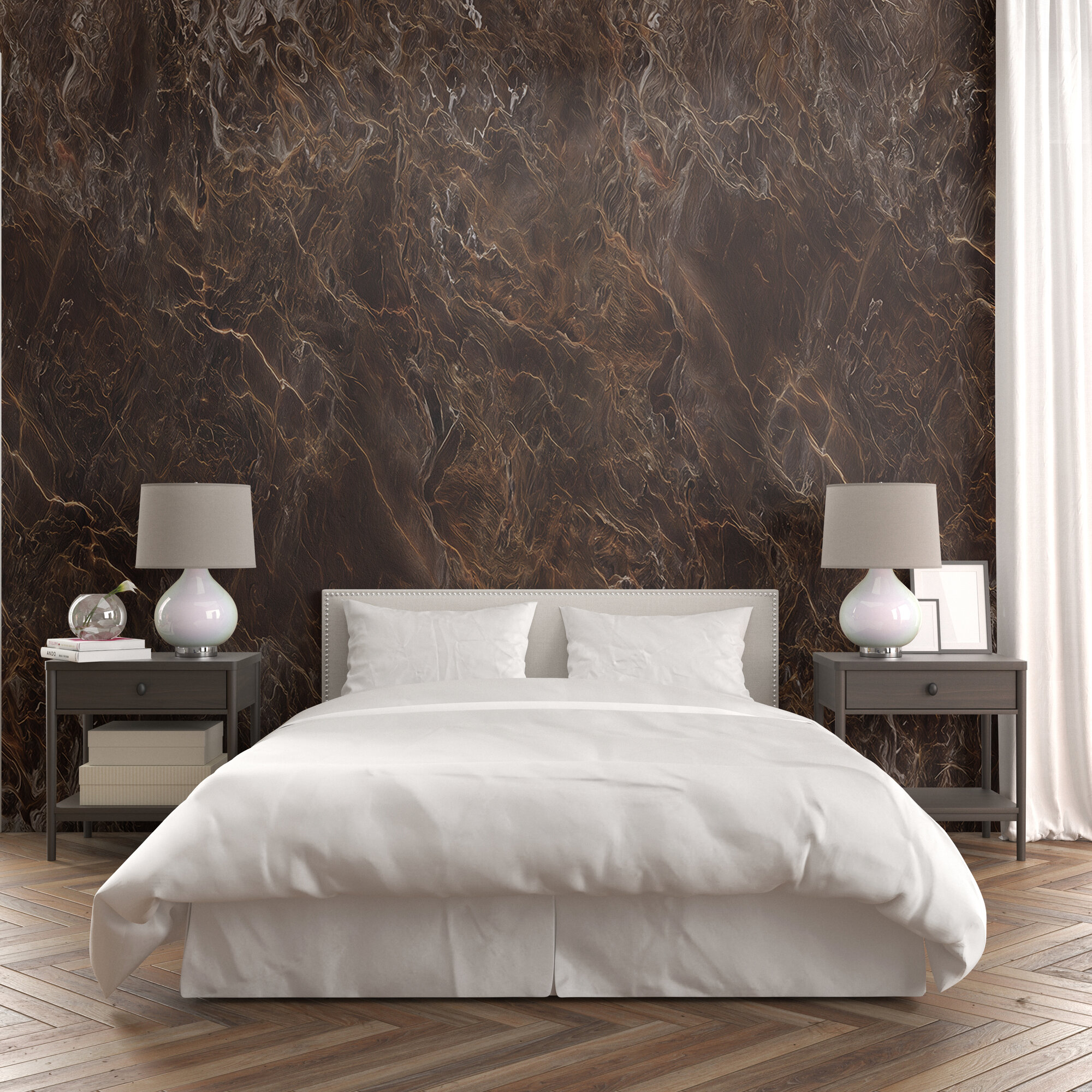 Гибкий мрамор Marmory "Кари", 142x285см, 4,05 кв. м, бесшовный