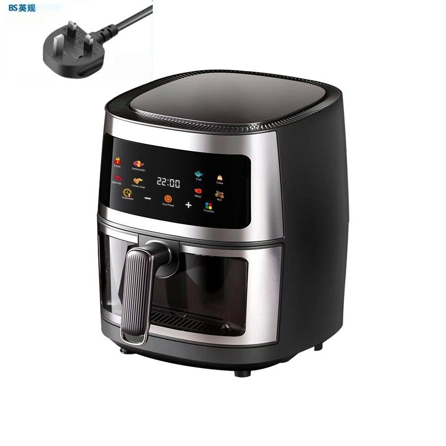 8L Визуальная фритюрница для дома, большая емкость, машина для картофеля фри, умная многофункциональная электрическая фритюрница Airfrye