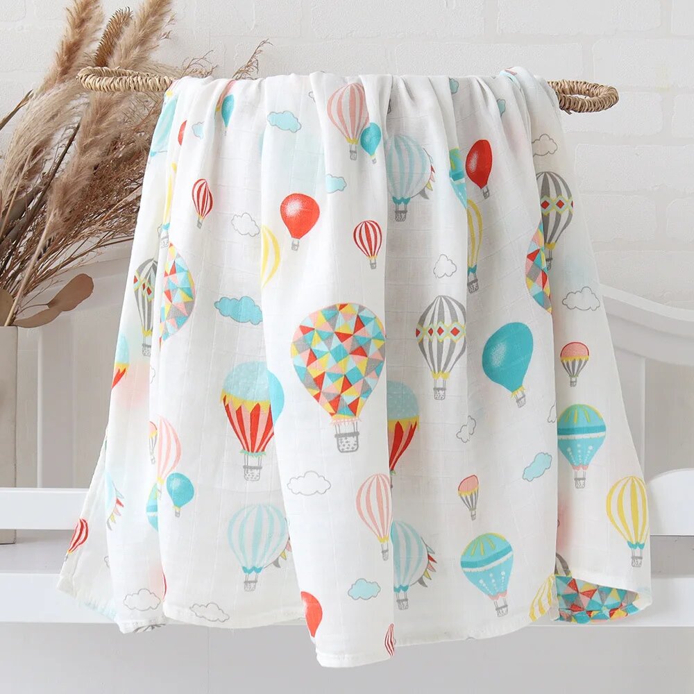 Детские одеяла Baby Born из бамбукового хлопка с принтом эвкалипта Коричневый, 120x120cm, Ball