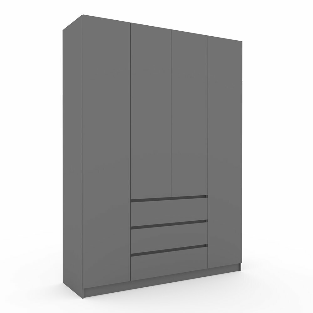 Шкаф распашной КарИВи 160.1 160x220 Темно-серый