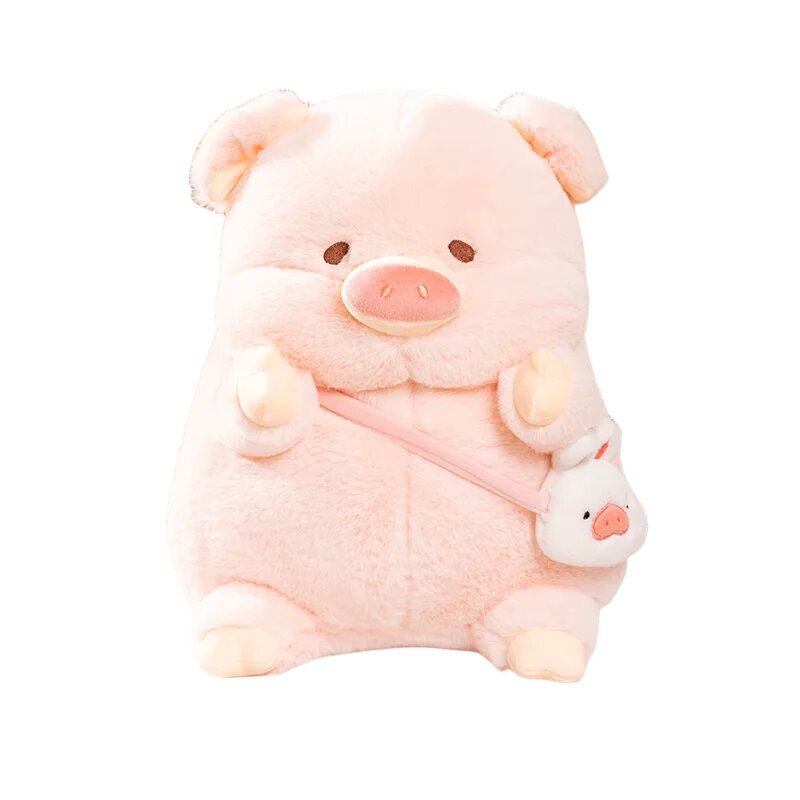Плюшевая игрушка свинка Lulu с зайчиком, 20cm bag