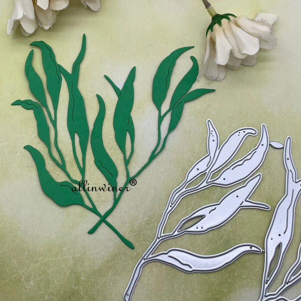 Металлическая пресс-форма для скрапбукинга "Листья ветки"