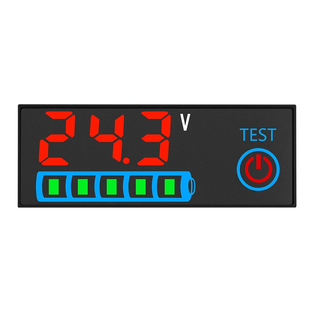 Индикатор напряжения аккумулятора 24.3V, красный