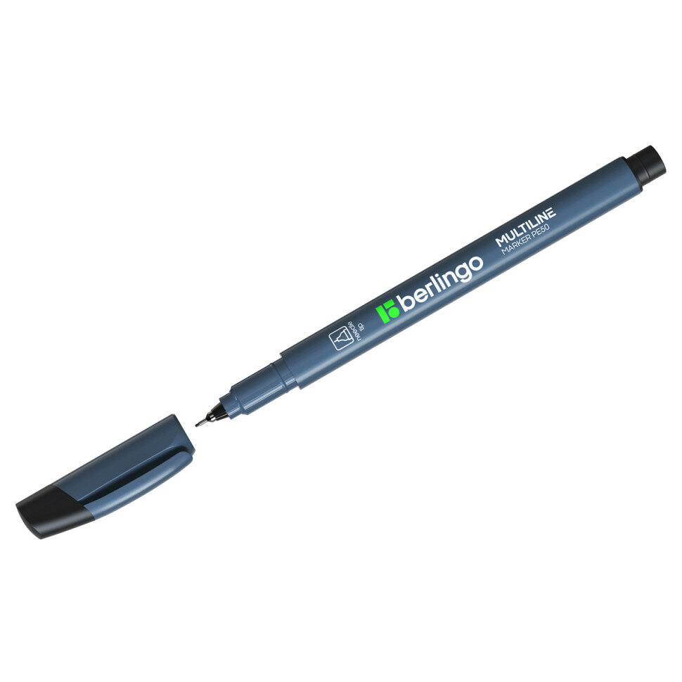 Маркер перманентный для CD/DVD Berlingo "Multiline PE50", черный, 0,5мм, 117154