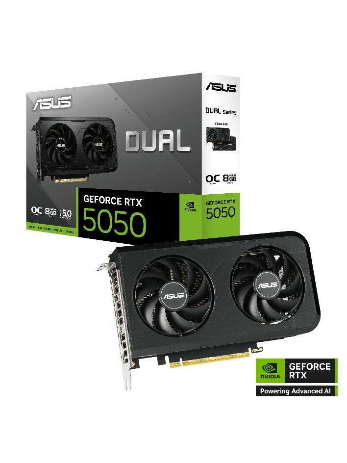 Видеокарта ASUS Dual GeForce RTX 5050 OC 8G (90YV0N72-M0NA00)