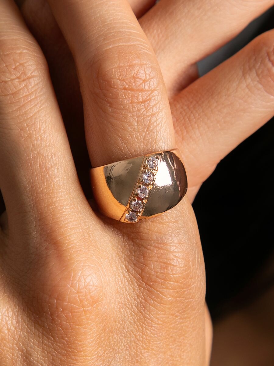 Кольцо, искусственный камень