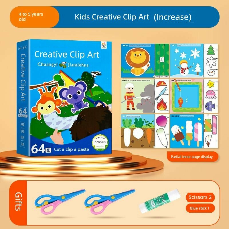 Набор для творчества: поделки из бумаги для детей 2-5 лет, игрушки-коллажи для малышей и начинающих в детском саду 4-5