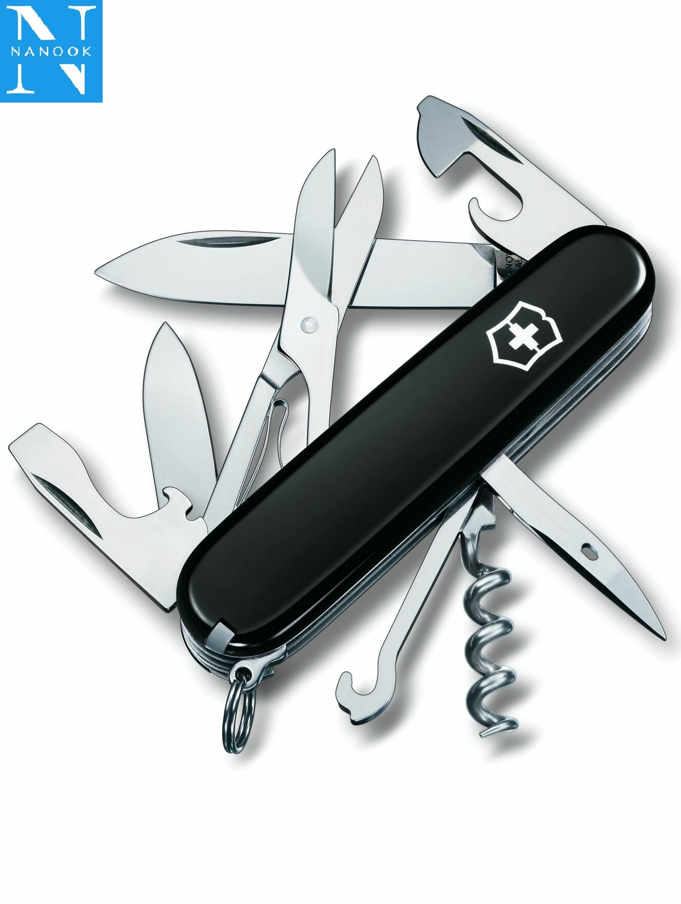 Нож перочинный VICTORINOX Climber 1.3703.3, 91 мм, 14 функций, черный