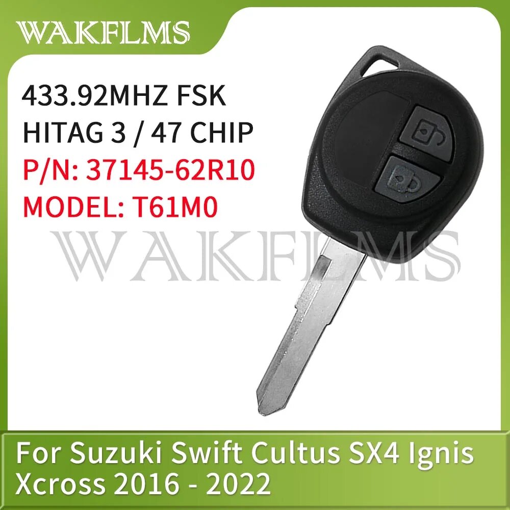 Ключ для Suzuki Swift SX4 Ignis Xcross 2016-2022, 433.92MHz, HITAG 3/47 Chip