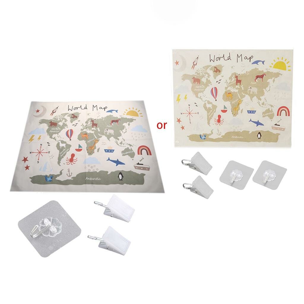 Карта плоской Земли, постер на холсте