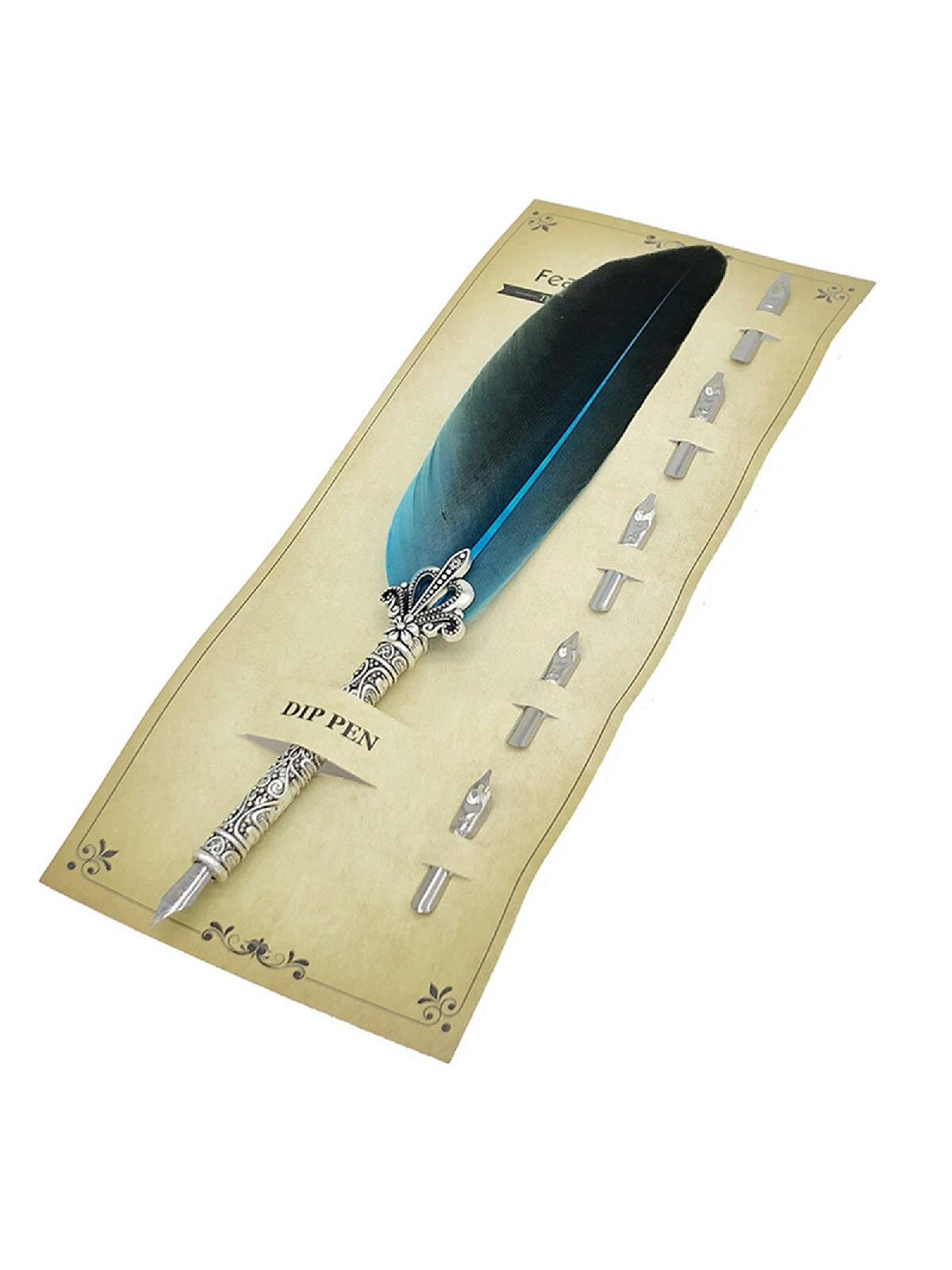 Ретро Набор перьевых ручек с 5 наконечниками для каллиграфии Dip Pen для начинающих