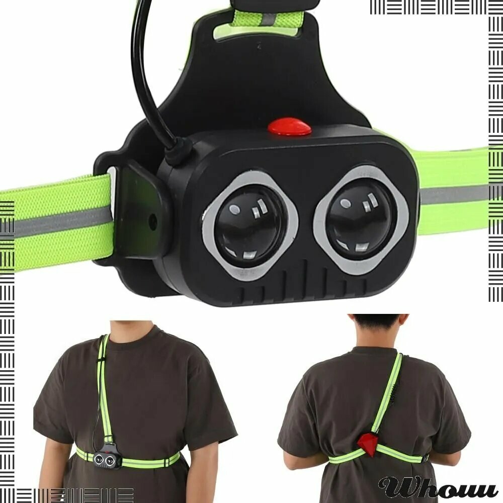 Нагрудный фонарь, перезаряжаемый, яркий для бега и велоспорта