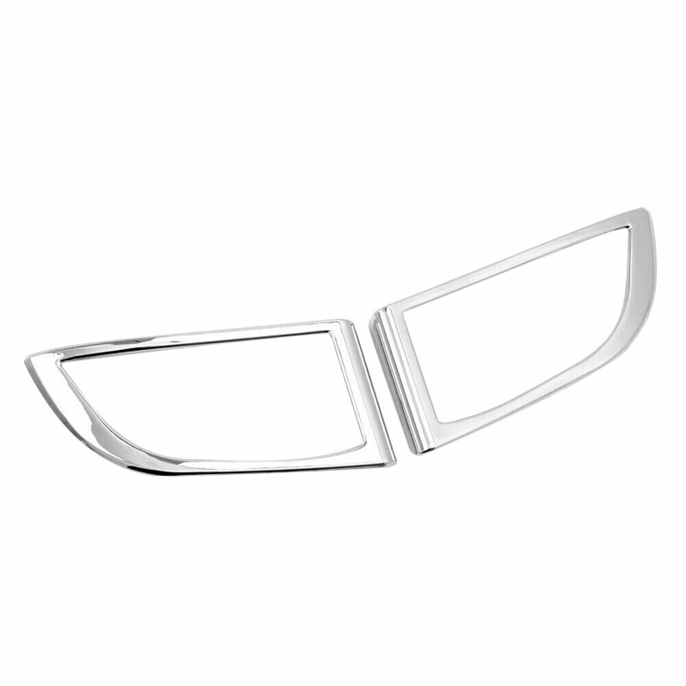 Накладка на переднюю противотуманную фару Toyota Land Cruiser Prado FJ120 2003-2009 серебристая ABS комплект 2 шт