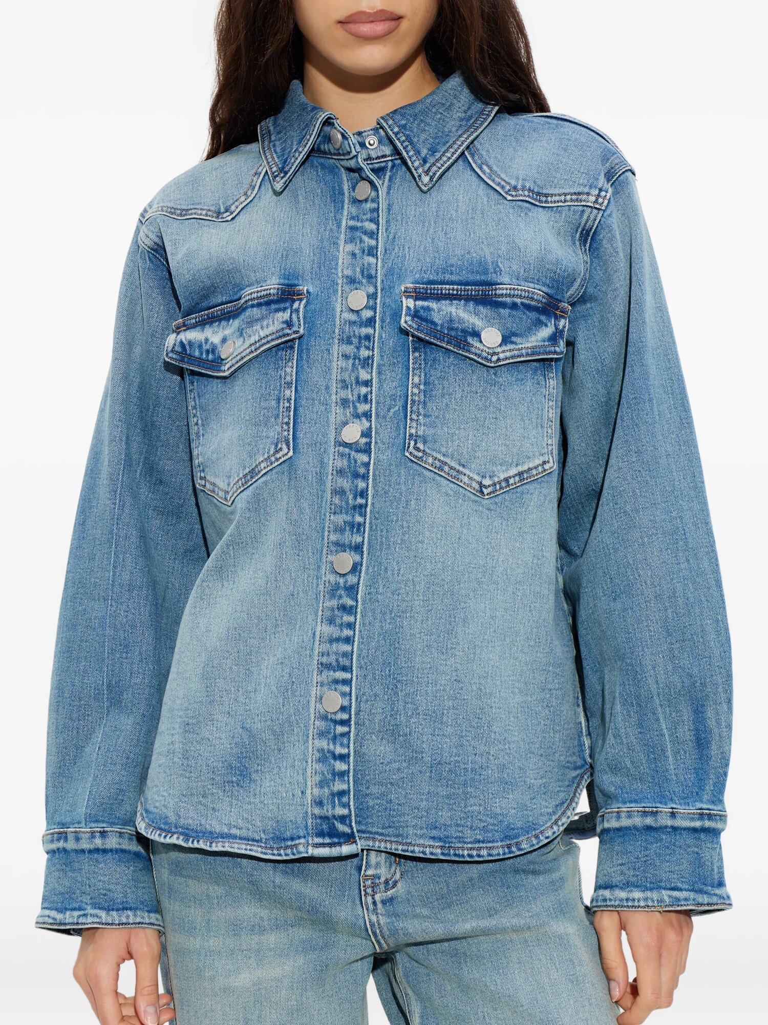 Куртка GESTUZ Buttoned pocketed denim jacket, размер 38 — фото 1