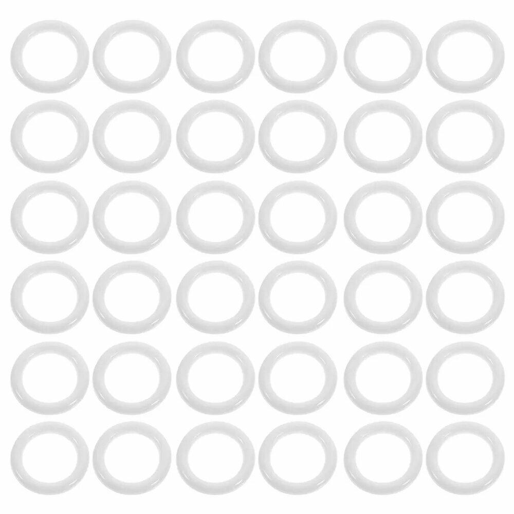 Набор белых колец для римских штор, 100 пластиковых элементов для длительной эксплуатации