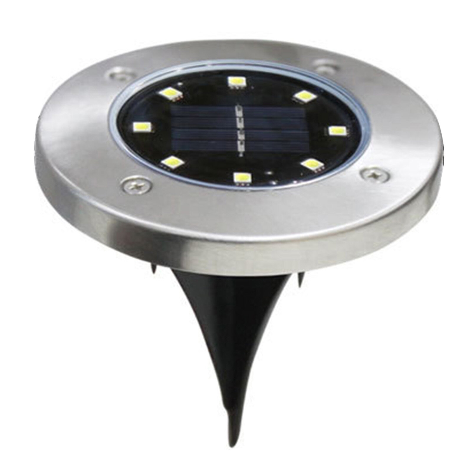 Cross-border 8LED solar stainless steel buried lights outdoor new lawn lights garden garden lights Solar 8LED underground light warm white light 130*118*118 mm 150*130*130 mm 150g 1*Lamp 1*Instruction