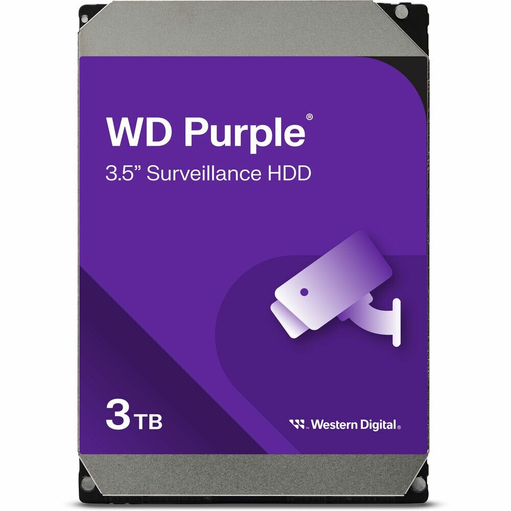 Жесткий диск Western Digital 3TB WD34PURZ HDD 3.5" Purple, SATA 6Gb / s (SATA-III), CMR