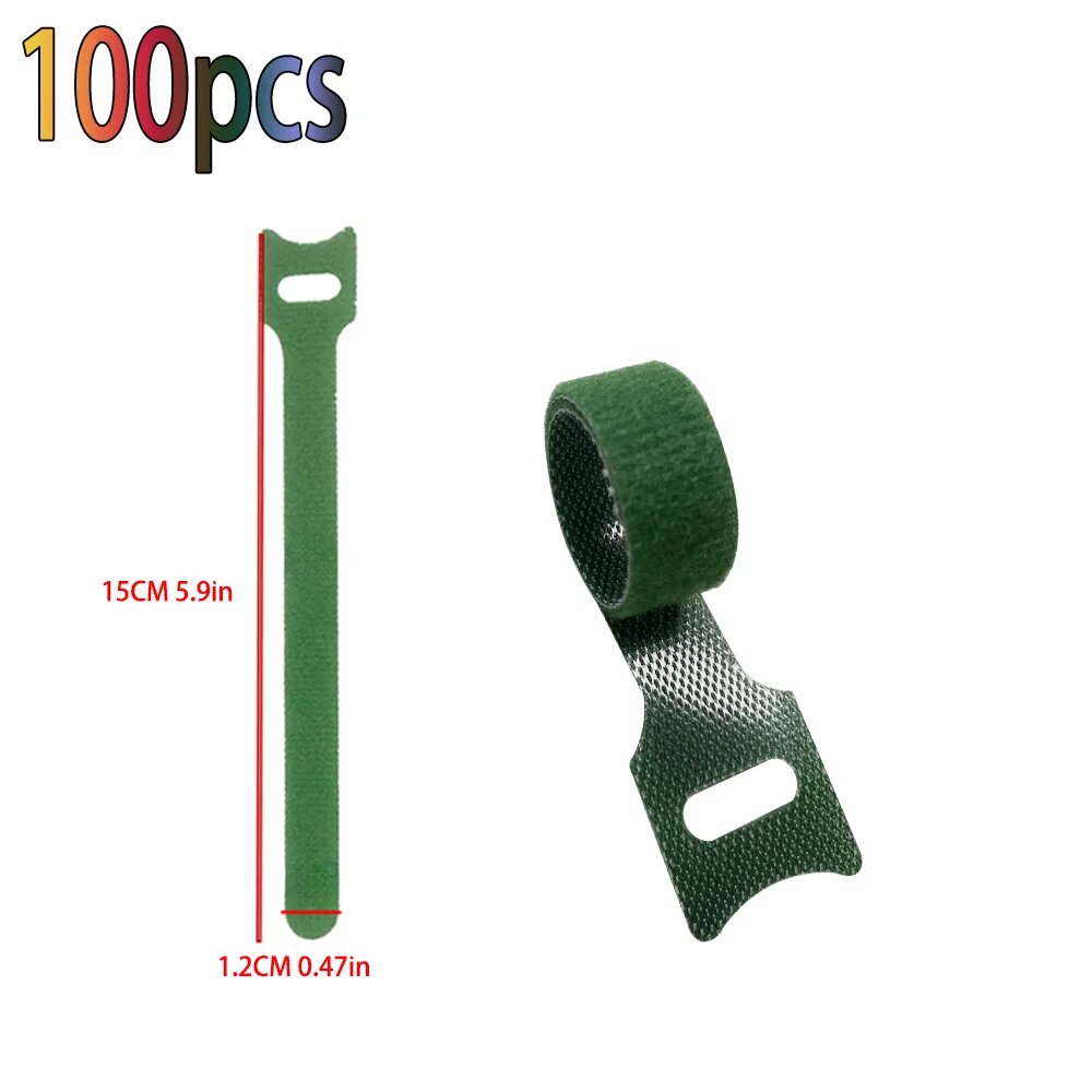 Нейлоновые кабельные стяжки зеленые 100шт