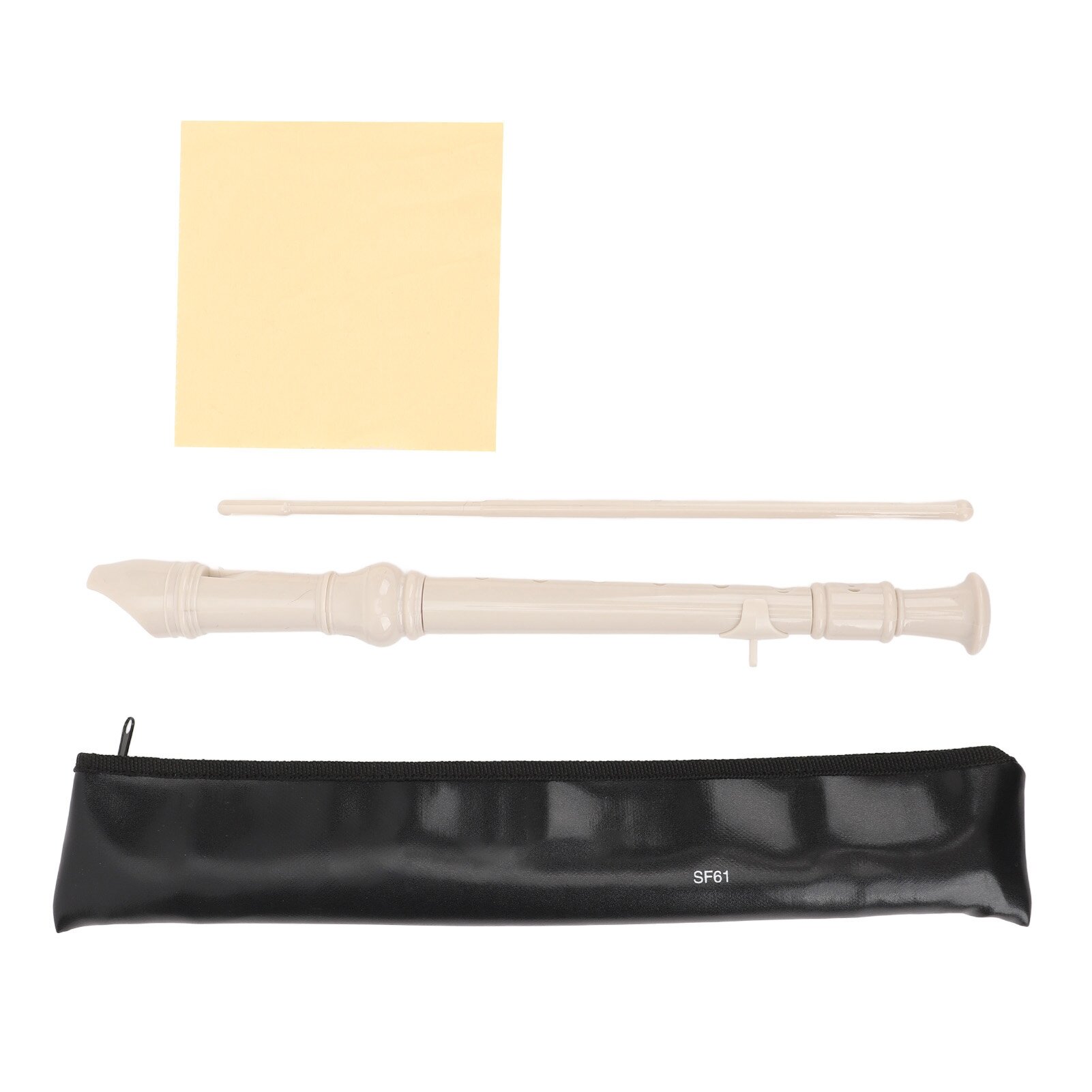 8-луночная блокфлейта со съемным сопрано-сопрано, музыкальный инструмент с мундштуком для чистки, подходит для начинающих, детей и взрослых, белый цвет.