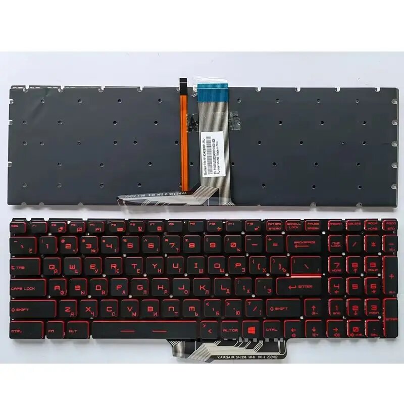 Клавиатура ноутбука MSI RU Red backlight