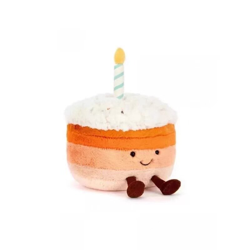 Плюшевая игрушка Jellycat Cake, клубничный торт, плюшевая кукла, подарок на детский день рождения, реквизит для фото