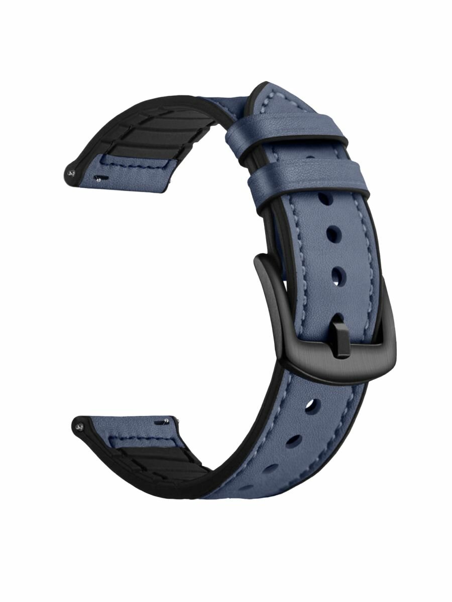 Универсальный комбинированный ремешок Omega для часов 22 мм Caweon DSP-09-22-BL Blue