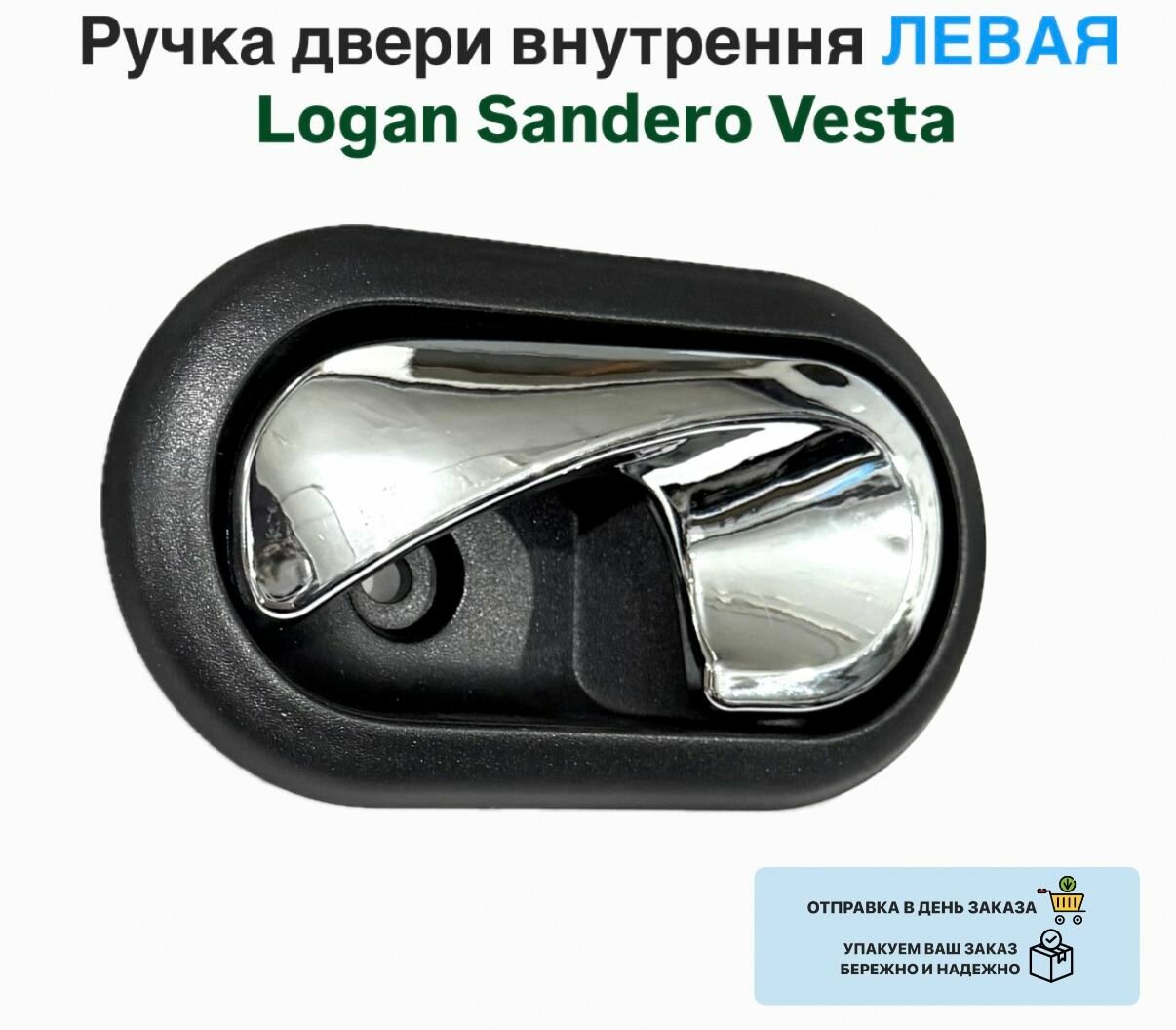 Ручка двери внутрення левая Logan Sandero Vesta