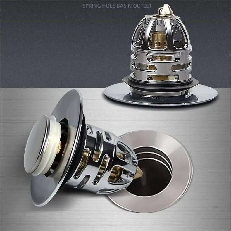 Металлические заглушки для ванной комнаты и раковины, дренажные фильтры