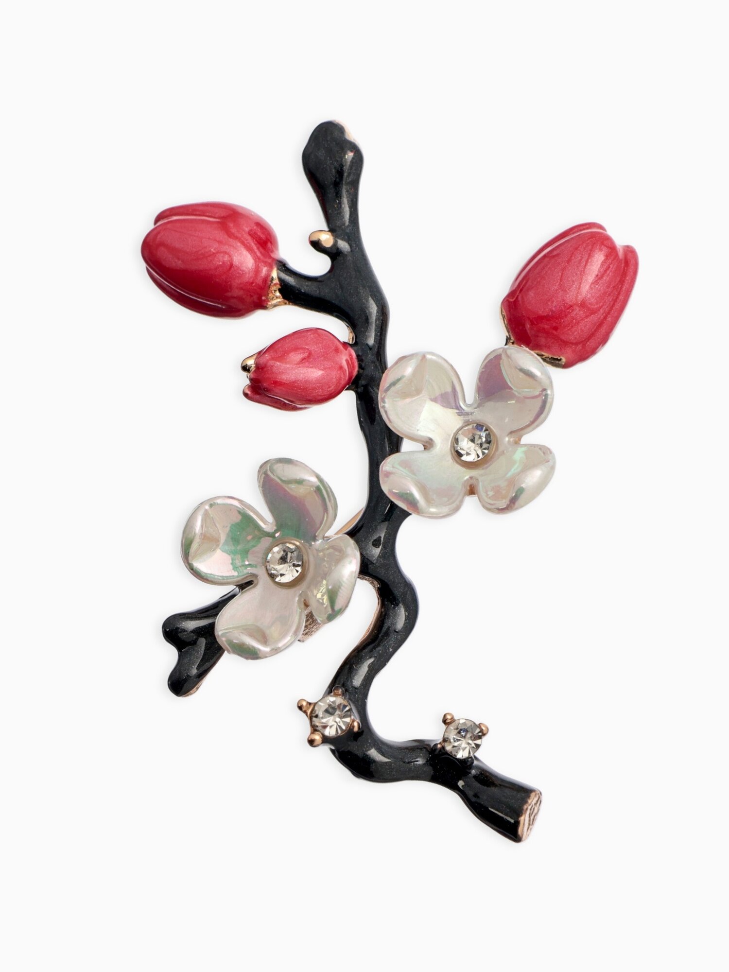 Брошь, стразы, эмаль