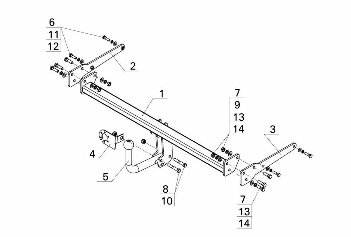 Фаркоп на Suzuki SX4 S-Cross 2013-2022 без подрезки бампера. Тип шара: A. Нагрузки: 1500/75 кг, SZ 12