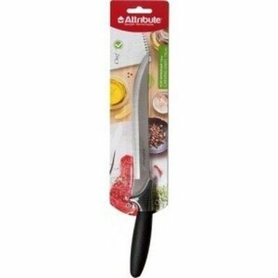 Кухонный нож Attribute CHEF, длина лезвия 19 см, нержавеющая сталь, пластиковая рукоятка