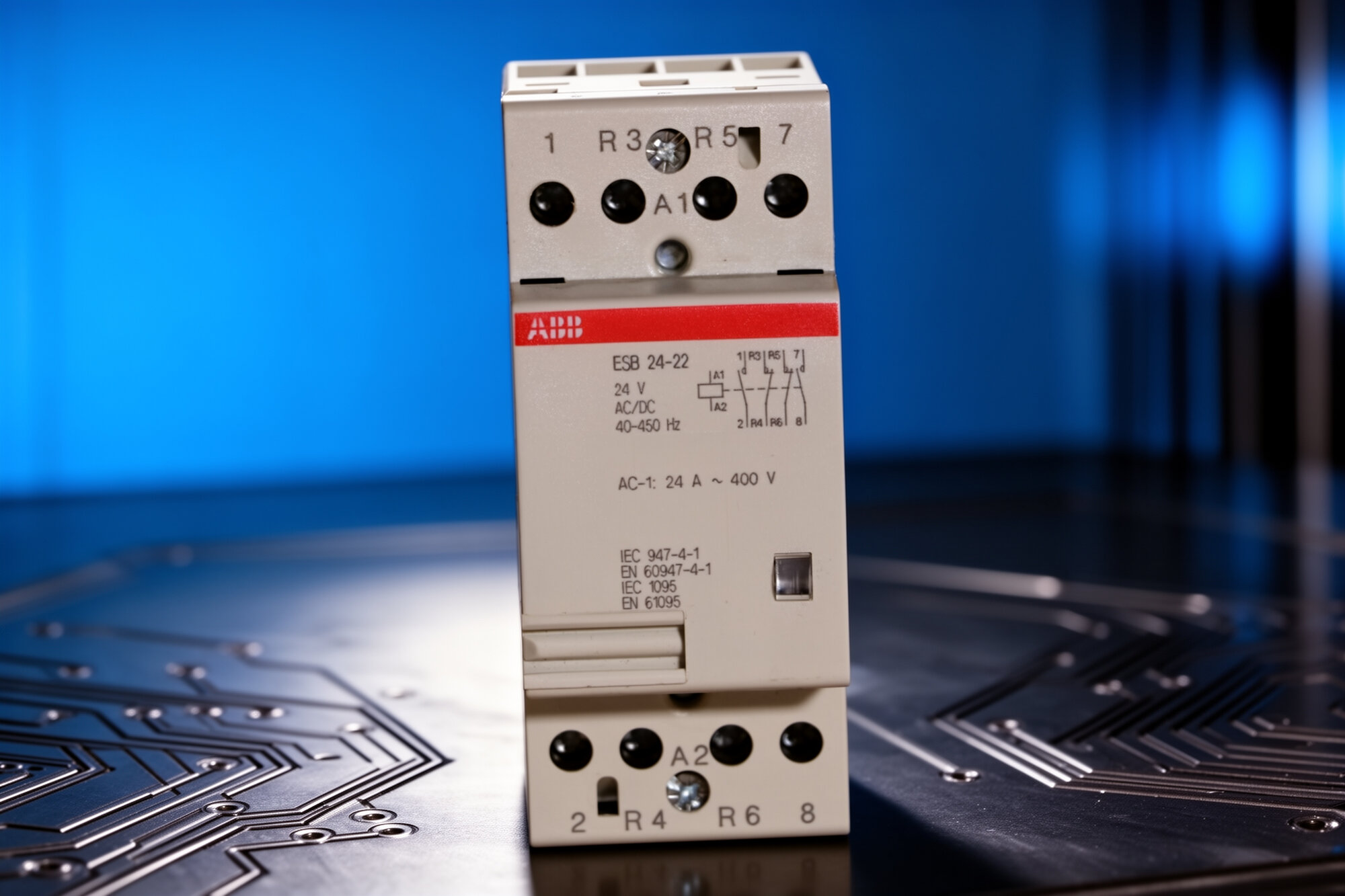 Контактор модульный ESB-24-22 (24А AC1) катушка управления 24B AC/DC ABB