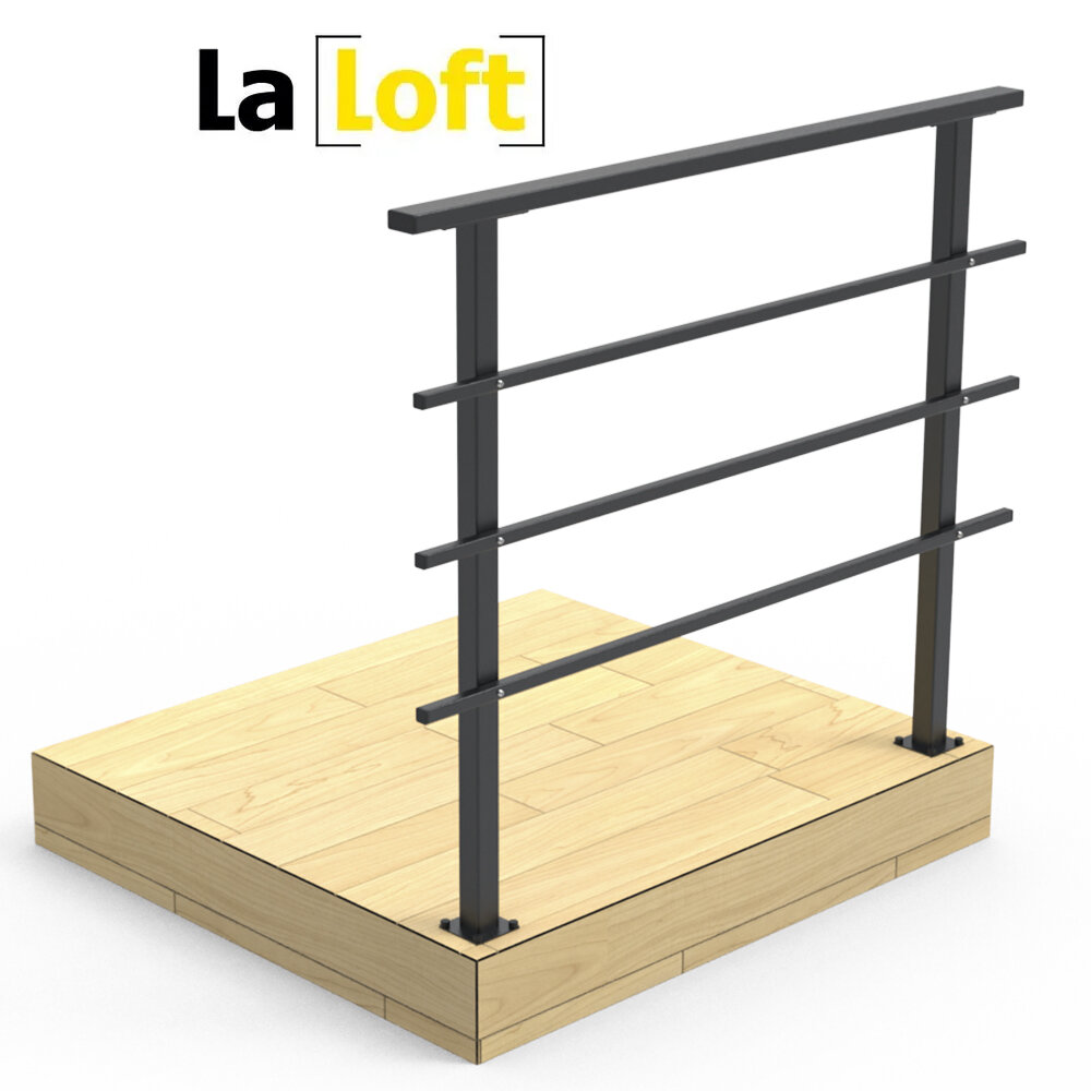 Перила прямые для крыльца и террасы "Портик 120" (одна сторона)