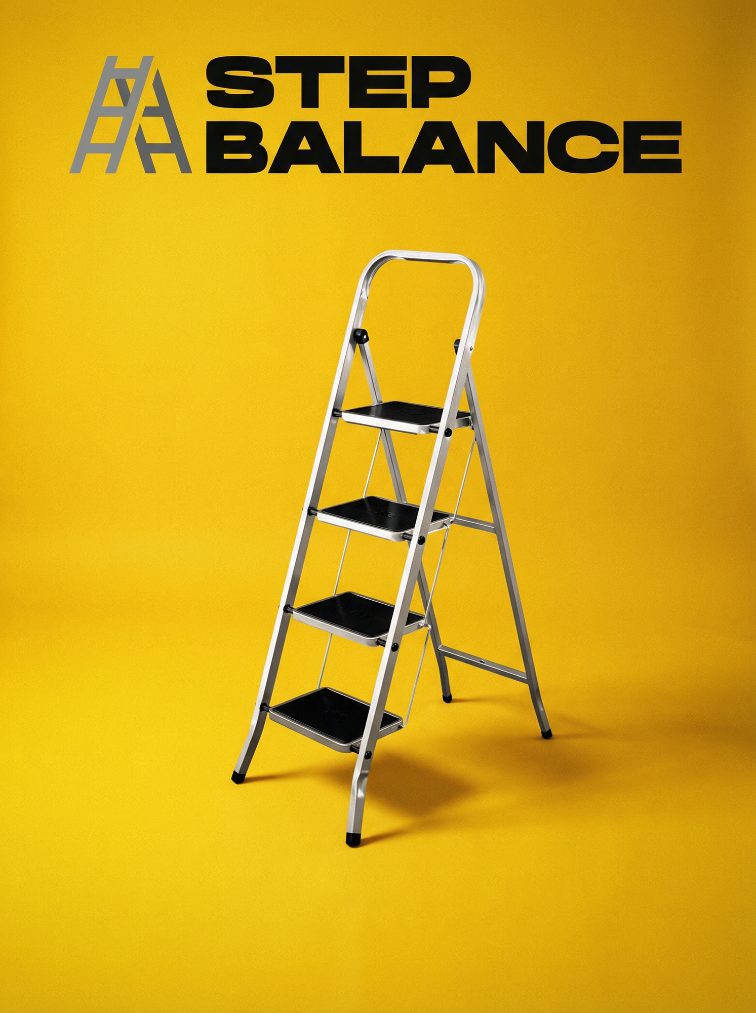 Стремянка 4 ступени, лестница складная, стальная, для дома и дачи широкие ступени