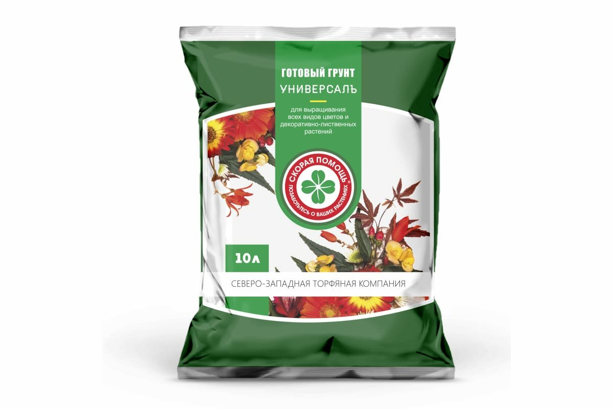 Грунт Универсалъ Скорая помощь, 10 л. Идеальный субстрат для выращивания комнатных и садовых культур.